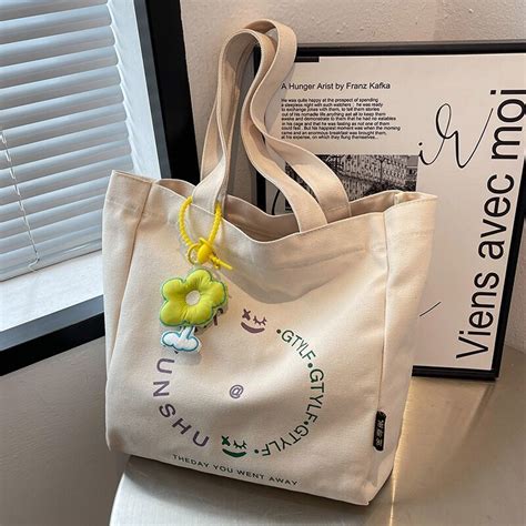 กระเป๋าสะพายไหล่ ผ้าแคนวาส ขนาดใหญ่ จุของได้เยอะ สไตล์ญี่ปุ่น สําหรับผู้หญิง และนักเรียน