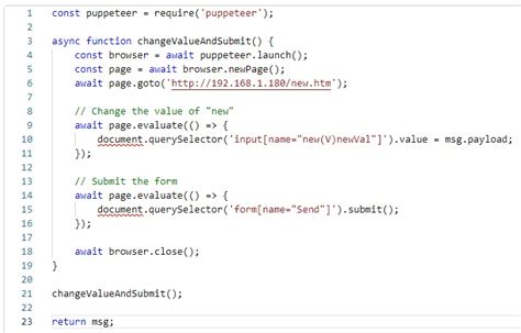 Function With Puppeteer General Node Red Forum