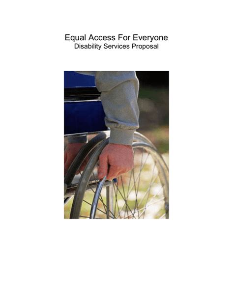 Equal Access For Everyone Disability Services Proposal