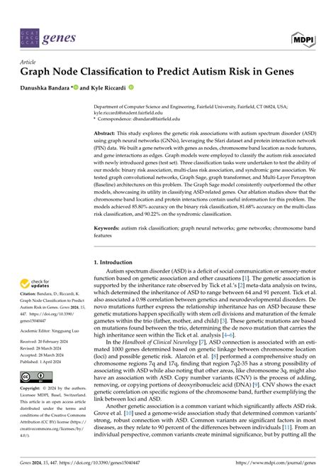 Pdf Graph Node Classification To Predict Autism Risk In Genes