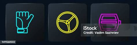 세트 라인 장갑 자전거 페달 및 바퀴 검은색 사각형 버튼입니다 벡터 강철에 대한 스톡 벡터 아트 및 기타 이미지 강철 검은색 겨울 Istock