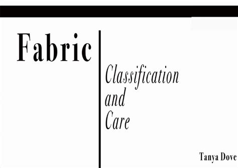 Pdf Fabric Care And Classification Dokumentips