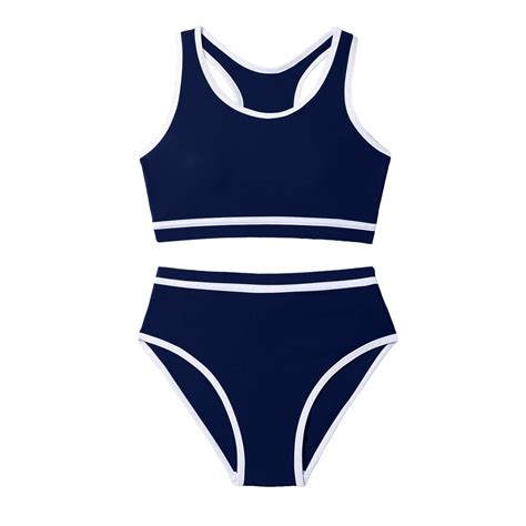 Wdgfv Girls Swimsuit 2 Piece Bikini Set Upf 50 Sun Adjustable Straps