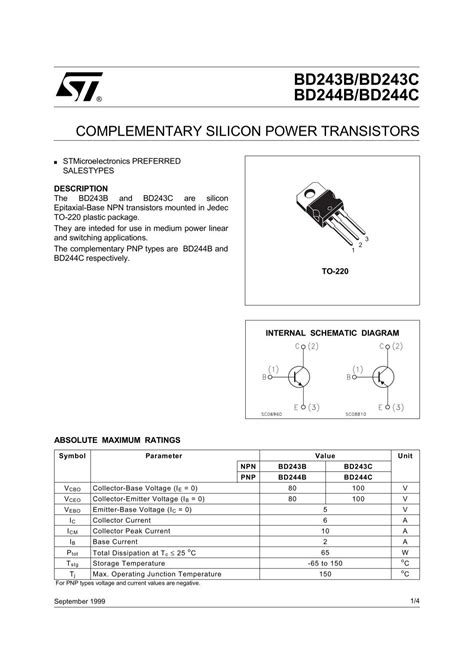 BD243B/BD243C BD244B/BD244C - Datasheet Catalog
