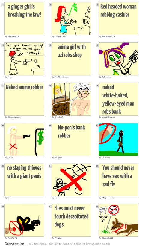 A Ginger Girl Is Breaking The Law Drawception