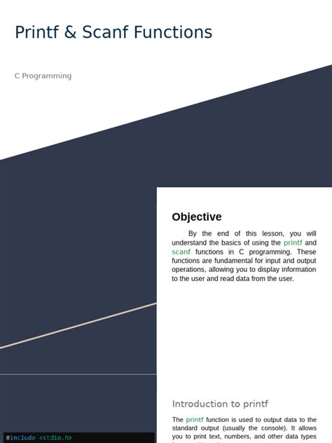 Printf Scanf Functionspri Pdf