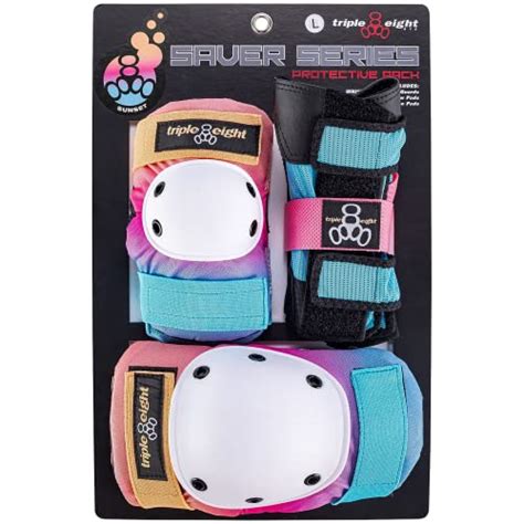 Triple Eight Saver Series 3 Pack Pad Set Ideal For Skateboarding In