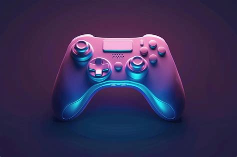 3d game controller icon floating on dark blue background vector