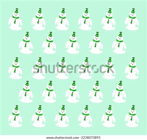 Cute Snowman Pattern Vector Illustration Stock Vector Royalty Free