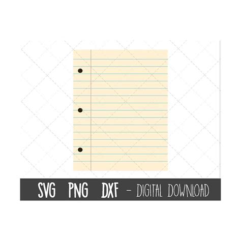 Lined Notebook Paper Svg School Paper Svg School Clip Art Inspire Uplift