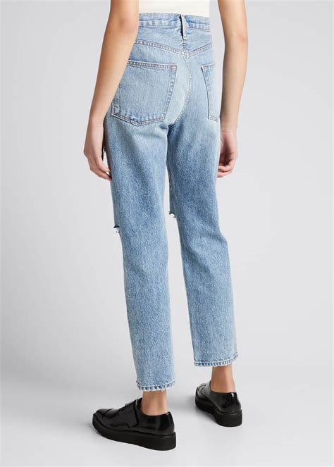 Frame Le Original High Rise Straight Crop Jeans Bergdorf Goodman