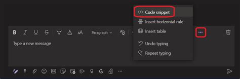 Teams Chat Formatting Has Improved And Now Offer “code Snippet”