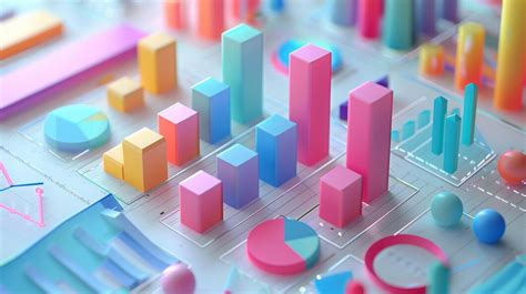 Infographic With Bar Charts Illustrating Numerical Data For Business Or