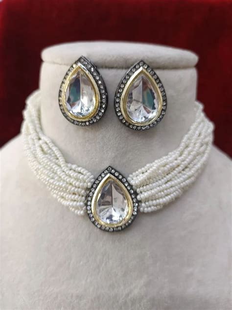 Exotica Collection White Kundan Choker Set At ₹ 300set In New Delhi