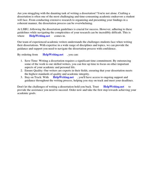 Lsbu Dissertation Guidelines Pdf Thesis Methodology