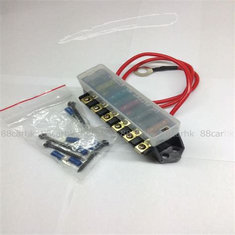 Buy 6 CIRCUIT ATC ATO RAISED FUSE BLOCK WITH HOT WIRE LEAD FUSE TERMINAL In Default