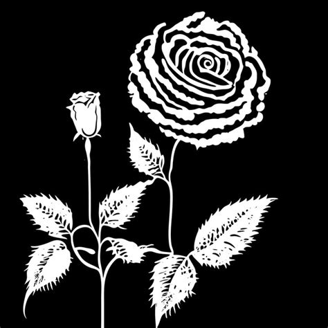 장미 수채화 파스텔 색상 검정 라인 아트 벡터 만화 프리미엄 Ai 생성 벡터