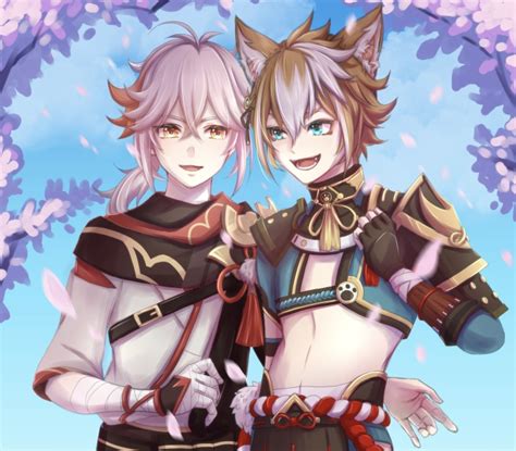 Matemi Gorou Genshin Impact Kaedehara Kazuha Shikanoin Heizou Porn