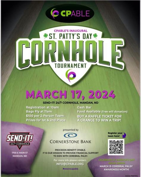 St Patricks Day Cornhole Tournament To Benefit Cpable