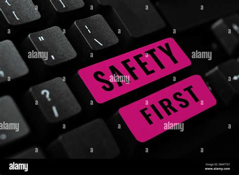 Writing Displaying Text Safety First Business Showcase Avoid Any