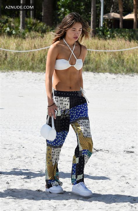 Jocelyn Chew Sexy In A White String Bikini In Miami Beach Florida AZNude