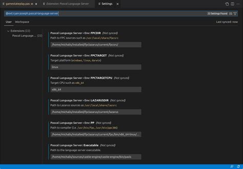 Visual Studio Code Pascal Lsp Server Configuration Castle Game Engine