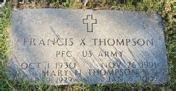 Francis X Thompson 1930 1991 Find A Grave Memorial