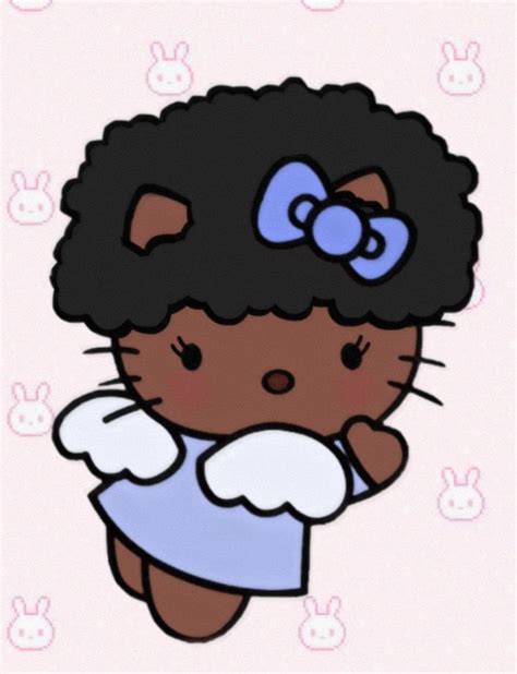 Afrokitty Hello Kitty Backgrounds Hello Kitty Art Hello Kitty Wallpaper