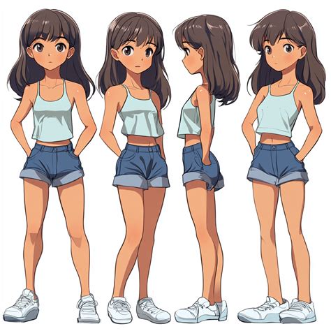 Free Full Body Anime Character Turnaround Showcase Nohatcc