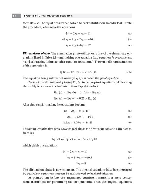 Numerical Method With Python 15 34 Systems Of Linear Algebraic Equations Form Ux C The