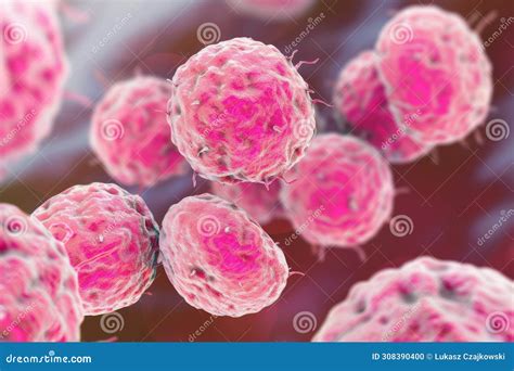 Macro Close Up Group Of Germs And Bacteria In Water Disease Medical