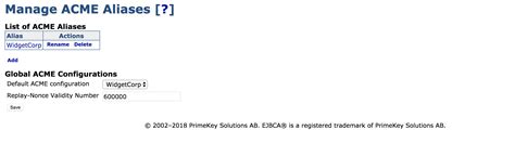 ACME EJBCA Documentation Space