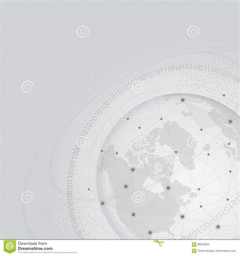 World Globe With Network Global Connections Concept Stock Illustration Illustration Of