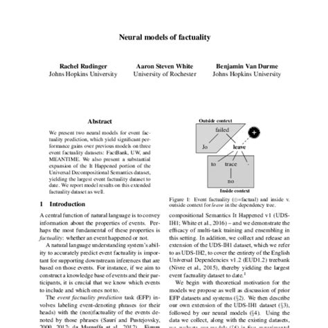 Neural Models Of Factuality Acl Anthology