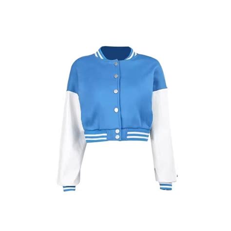 Custom Cropped Chenille Patch Varsity Jacket Personalized Letterman