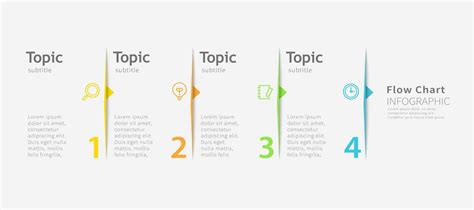 Flow Chart Infographic Template With Design Elements And Icons Vector Art At Vecteezy