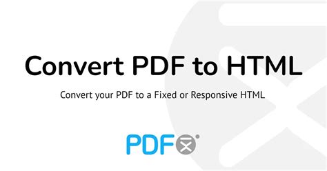 Convert PDF To HTML Pdfix Io