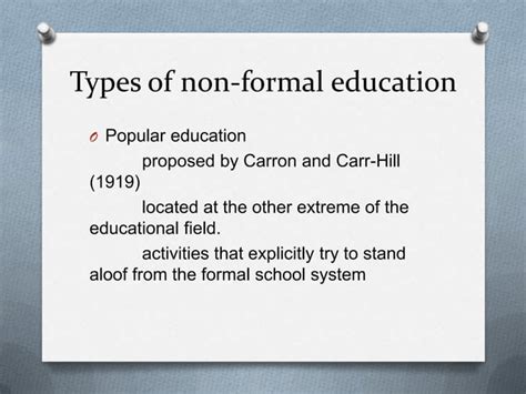 Characteristics And Basic Differences Between Formal And Nonformal PPTX Educational
