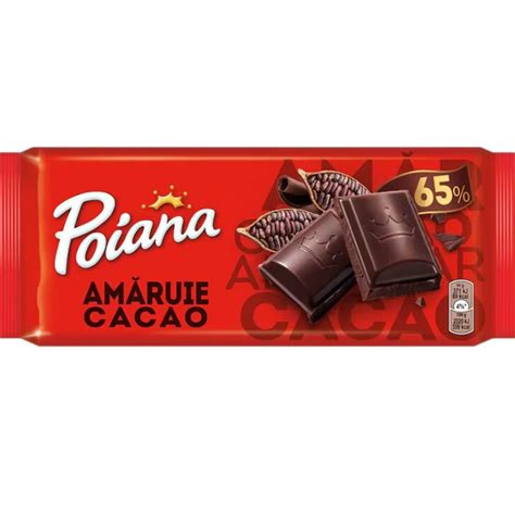 Ciocolata Amaruie 65 Cacao Poiana 80g Zozocafe
