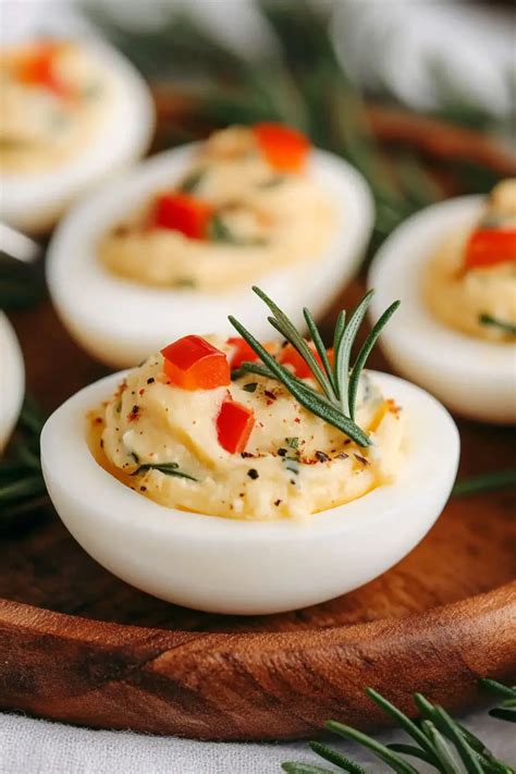 Healthy Christmas Deviled Eggs