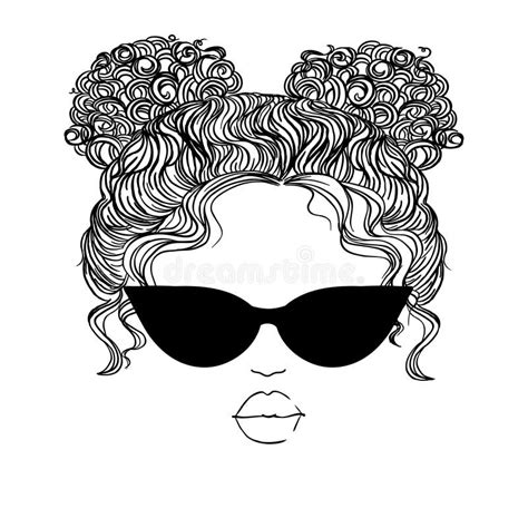 Girl With Glasses Sketch Vector Woman Silhouette Stock Vector Illustration Of Design Head