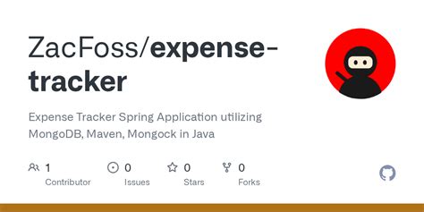 Github Zacfoss Expense Tracker Expense Tracker Spring Application Utilizing Mongodb Maven