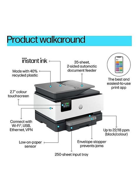 Hp Officejet Pro 9120 All In One Wireless Colour Printer With 3 Months