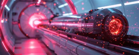 Sci Fi Particle Accelerator Tunnel Quantum Physics Research Technology