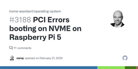 pci errors booting on nvme on raspberry pi 5 · issue 3188 · home