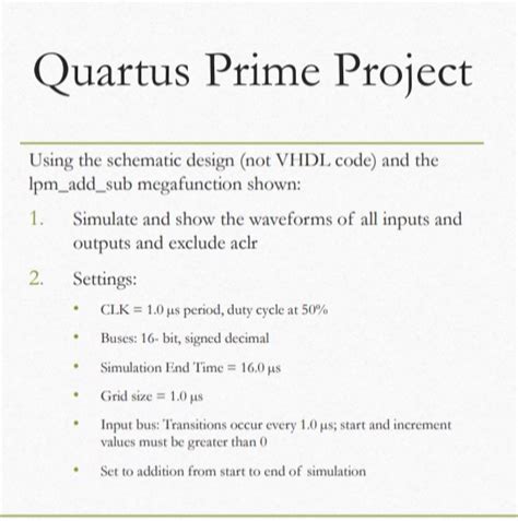 Solved Quartus Prime Project Using The Schematic Design Not