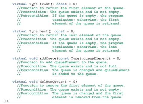 solved c the abstract class queueadt is defined below