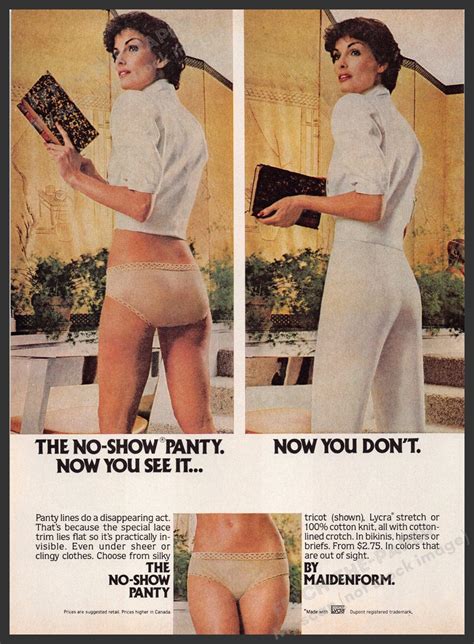 Maidenform Woman 1980s Print Advertisement 1981 No Show Panty See It N