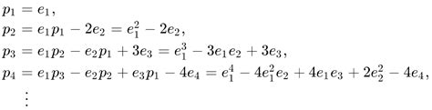 Replacement How To Implement Newtons Identities Mathematica Stack