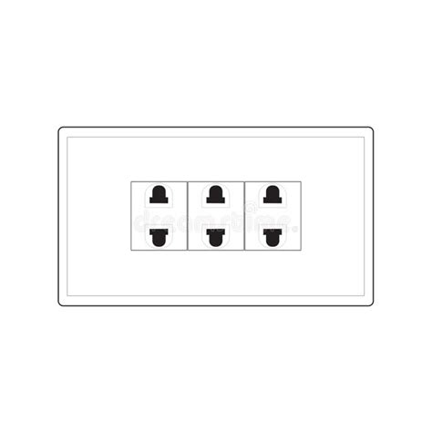 Three Power Plug Sockets Wall For Philippines Stock Vector Illustration Of Plug Switch 322272255